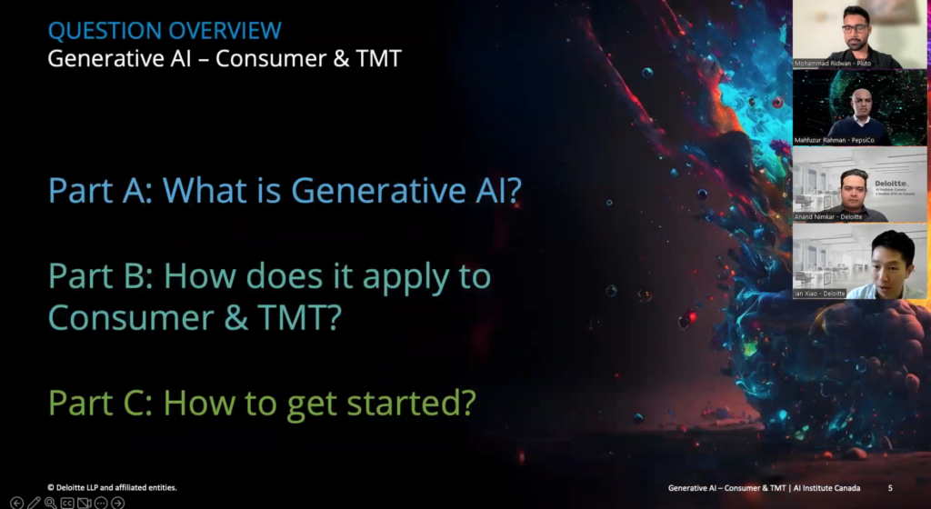 Deloitte Canada: Generative AI in the Consumer & Technology, Media, and ...